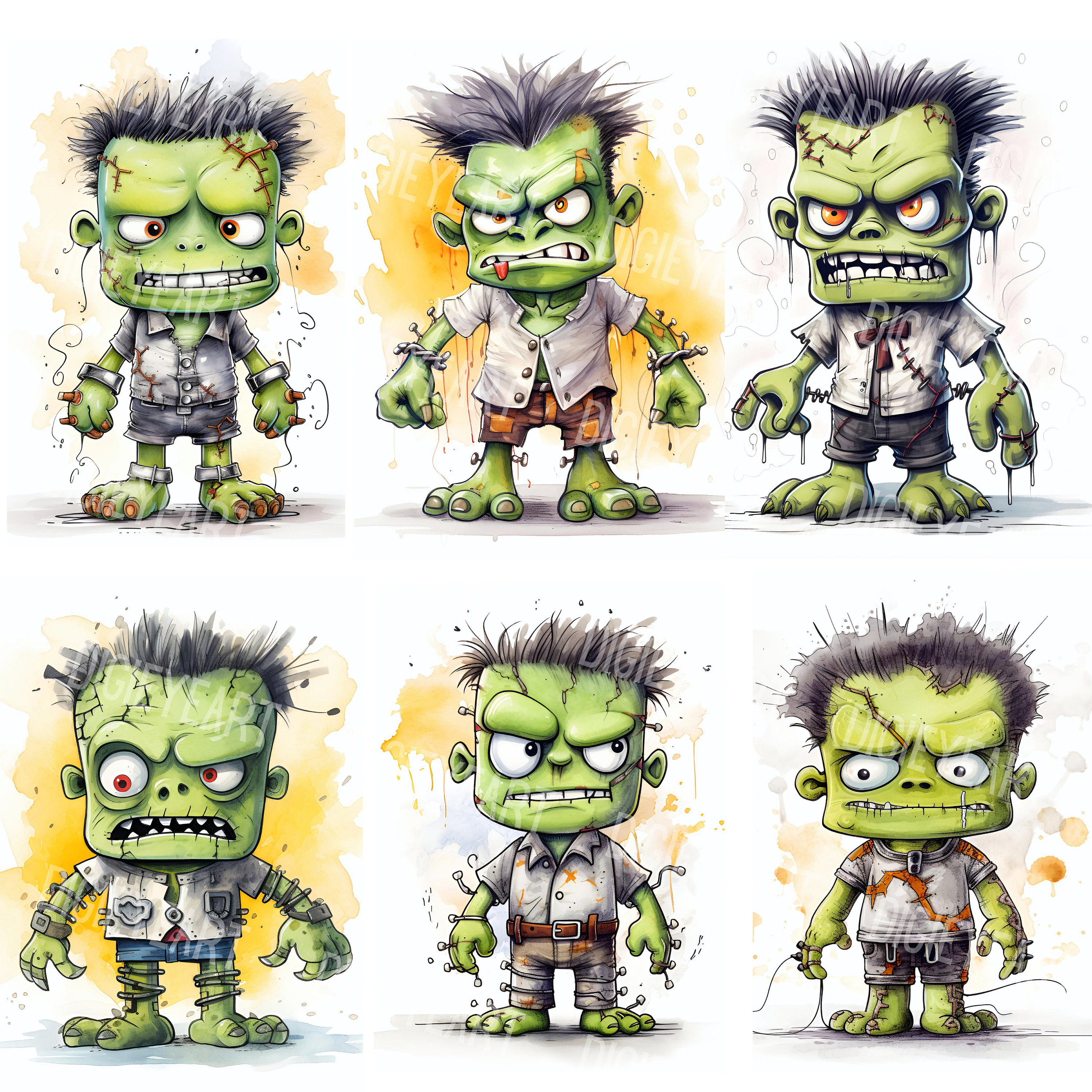 Frankenstein's Monster Clipart Halloween Clip Art - Etsy