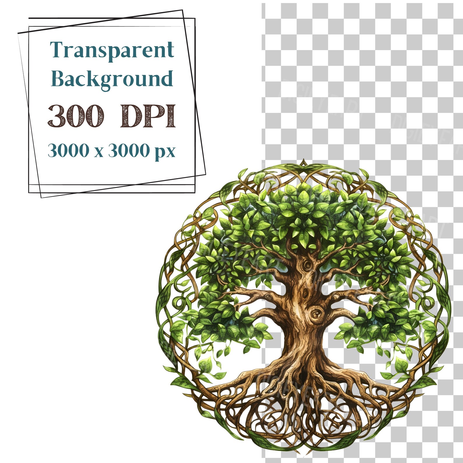 Celtic Tree Clipart, Tree of Life Clip Art Png, Celtic Tree CU Clipart ...