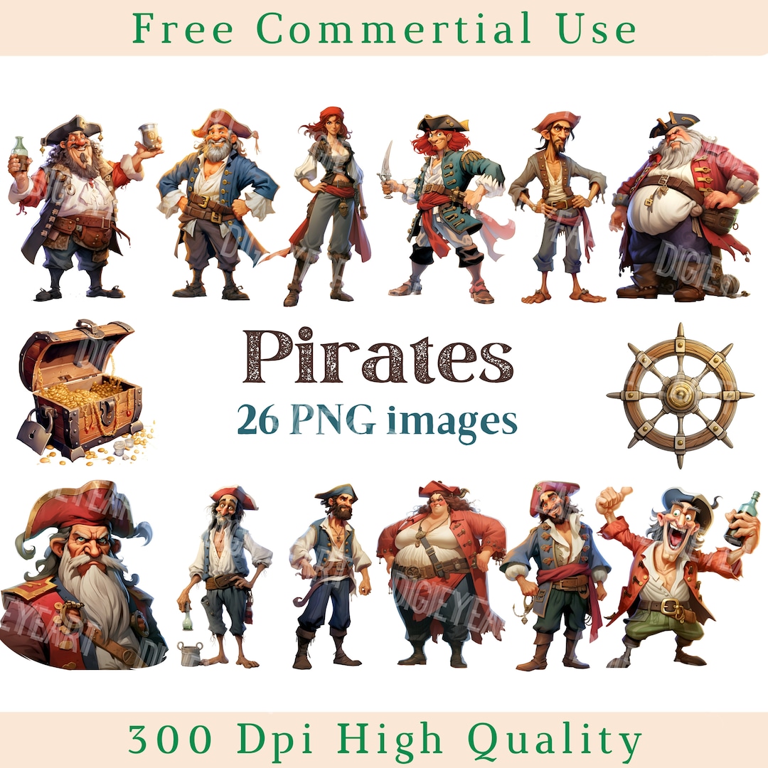 Pirates Clipart, Sea Rovers Clip Art, Raiders Image, Cute Pirate Images ...
