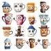 Whimsical Coffee Mugs Clipart, Mixed Media Quirky Coffee Cup CU Clip ...