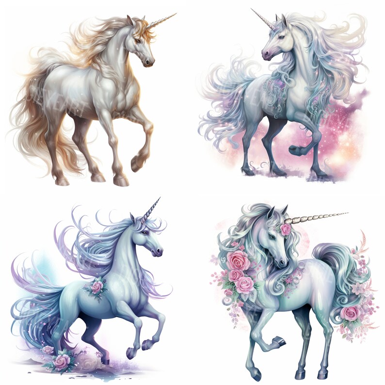 Magic Unicorn Clipart Unicorns Clip Art Horse Jpg Fantasy - Etsy