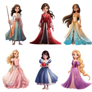 Cute Little Princess Clipart, Princess Art Png, Fairy Image, Commertial ...