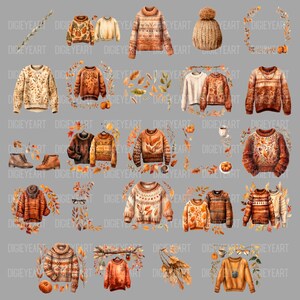 Fall Sweater Clipart, Autumn Sweater Clip Art, Composite Elements Png ...