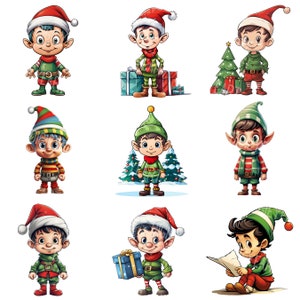 Christmas Elf Clipart, Cute Elves Clip Art Png, Christmas Image, CU ...