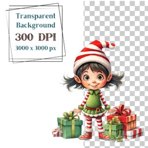 Christmas Elf Clipart, Cute Elves Clip Art Png, Christmas Image, CU ...
