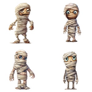 Cute Mummy Clipart, Mummy Art Png, Halloween Image, Commercial Use ...