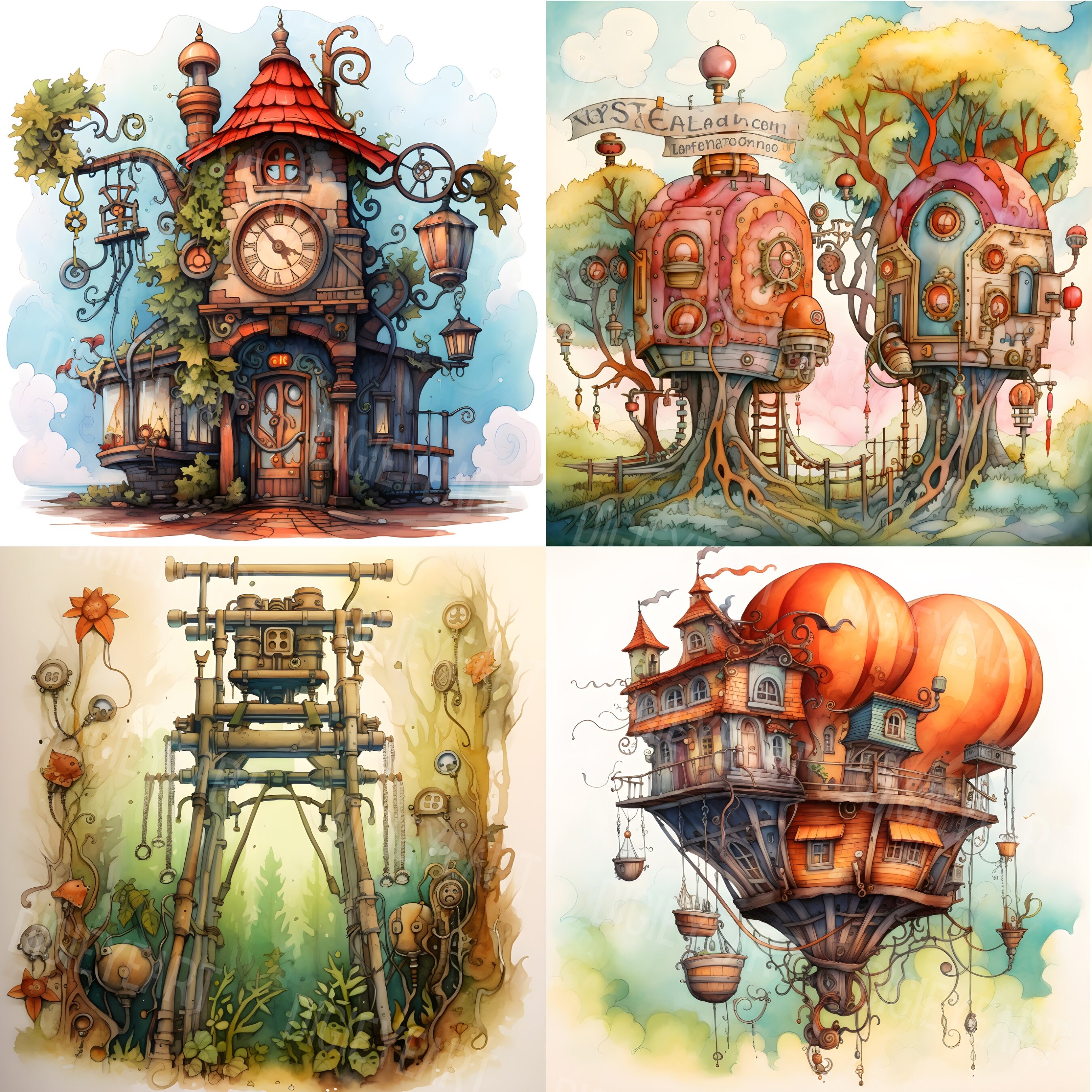 Steampunk Fairy Word Clipart Fairy World Clip Art Magic - Etsy