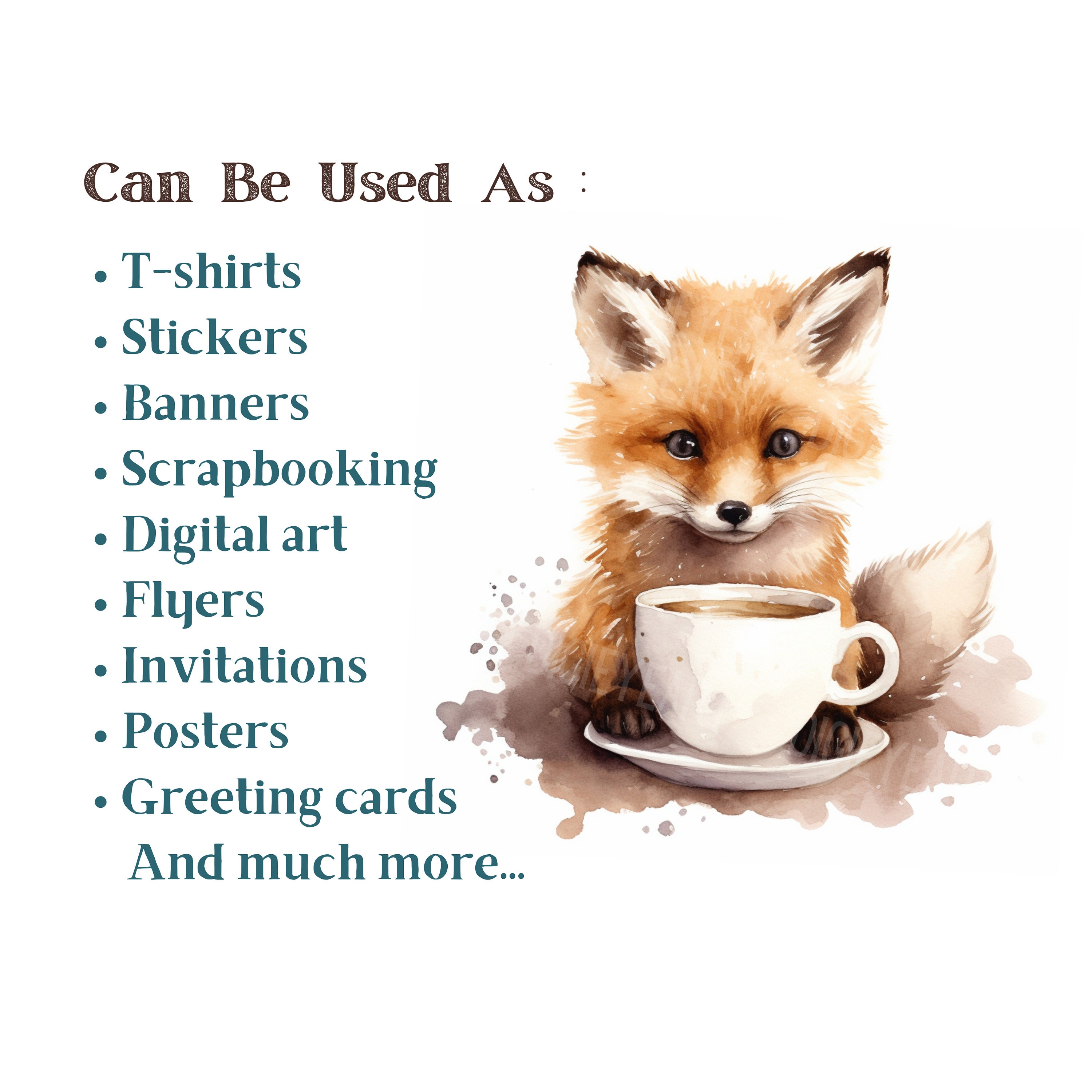 Watercolor Foxes Clipart, Red Fox Clip Art, Animal Jpg, Cute Fox Images ...