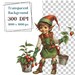 Whimsical Christmas Elf Clipart, Christmas Fussy Cut Images, Mixed ...