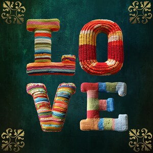 Knitted Alphabet Clipart, Letters CU Clip Art, Funny Initials PNG ...
