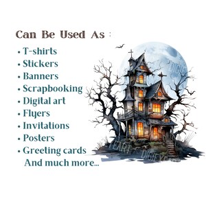 Haunted House Clipart, Halloween Clip Art, Spooky Jpg, Fantasy House ...