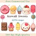 Kawaii Sweets Clipart, Kawaii Cakes Clip Art, Candies and Ice Cream Png ...