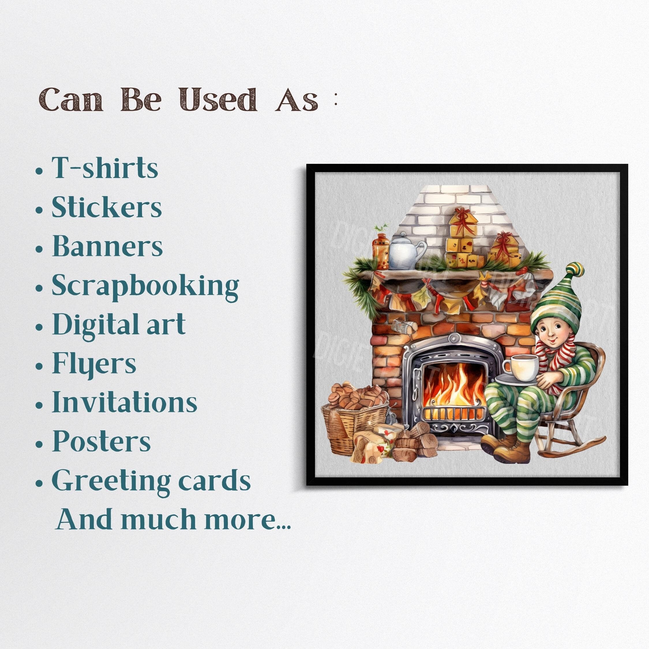 Whimsical Christmas Elf Clipart, Christmas Fussy Cut Images, Mixed ...