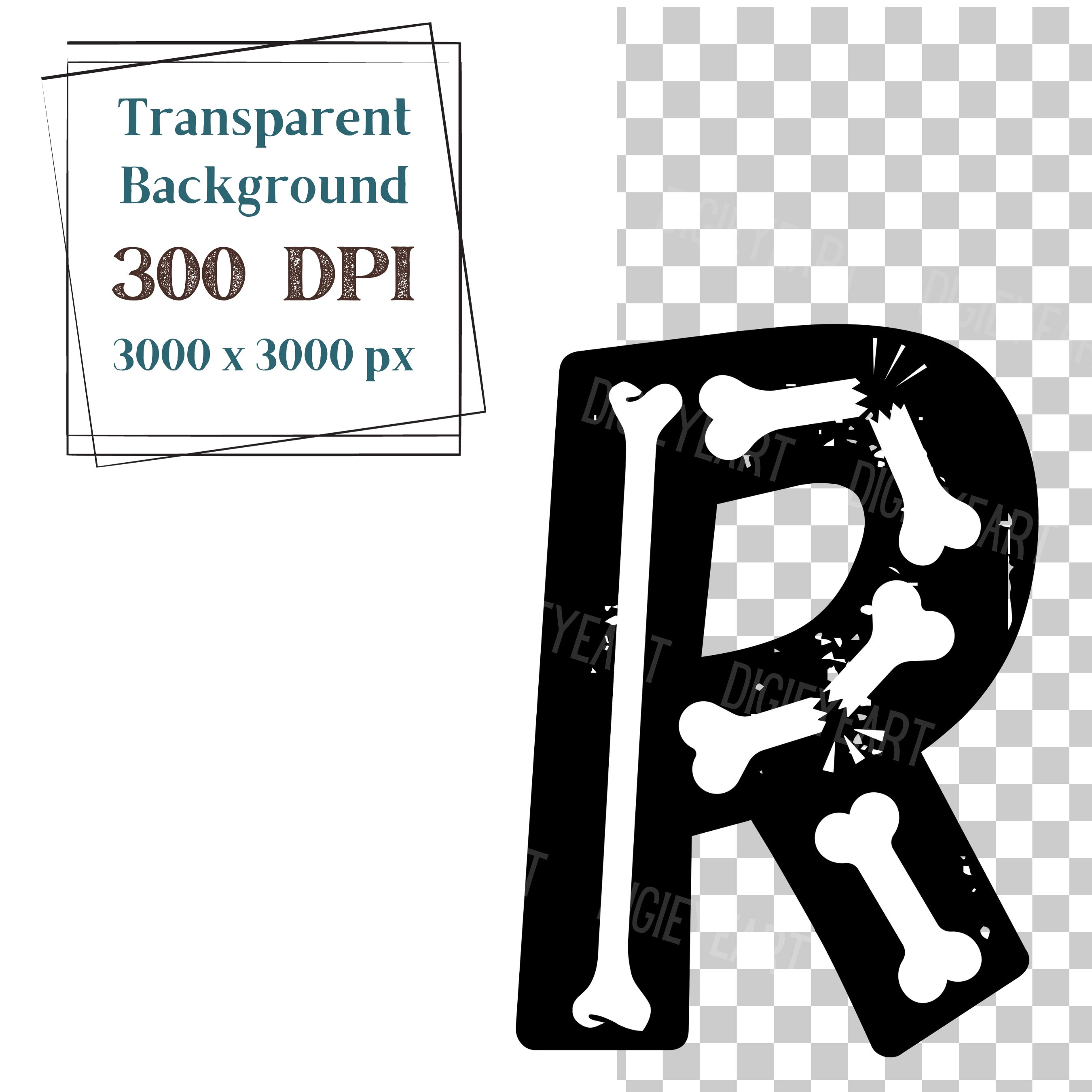 Halloween Bone Alphabet Clipart Letters Clip Art Bones - Etsy