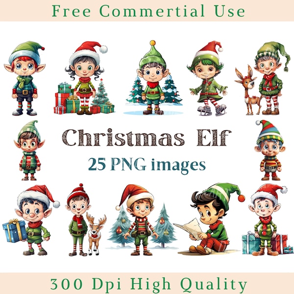 Elves Clip Art - Etsy