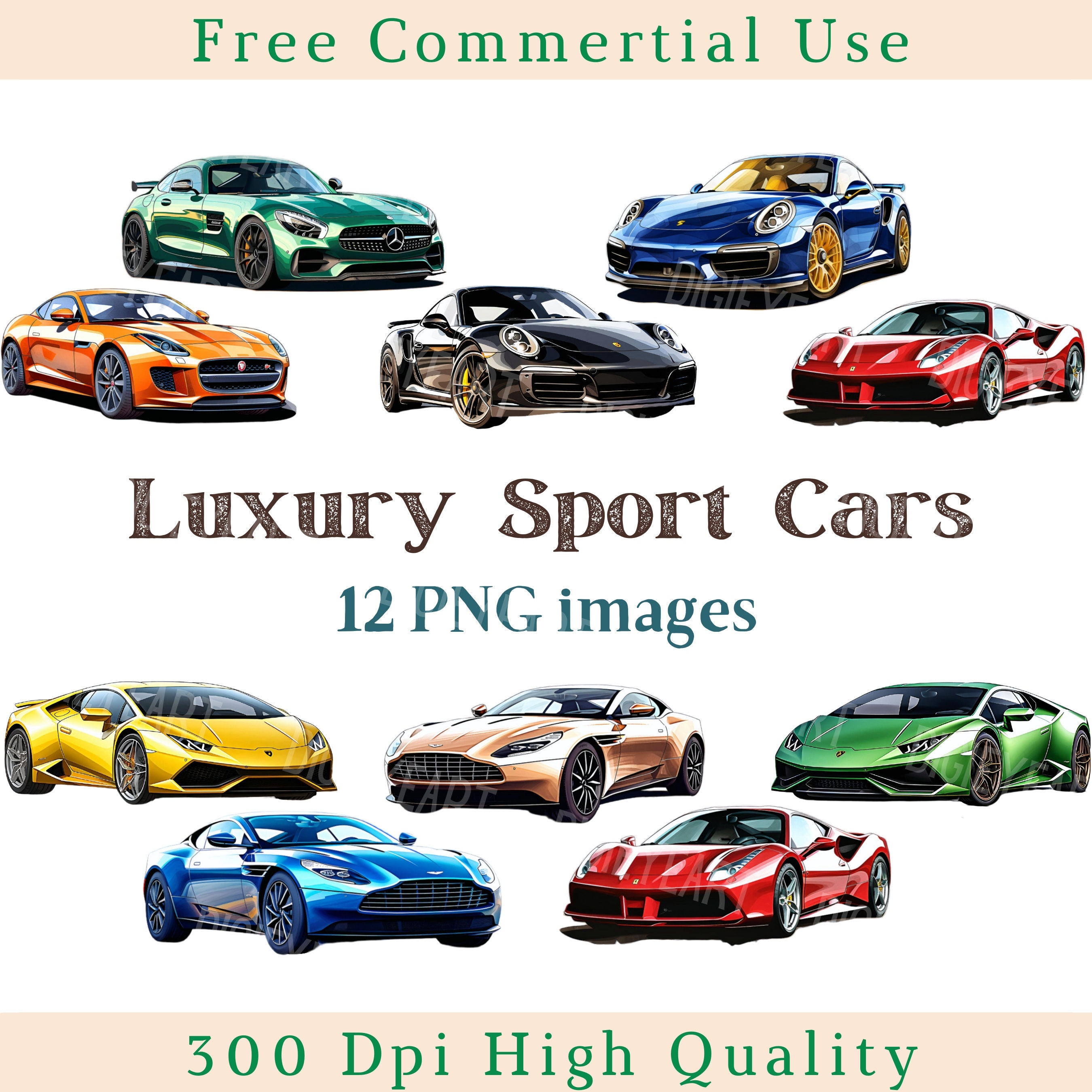 Luxury Sport Car Clipart Sport Cars Art Png Sport Auto - Etsy