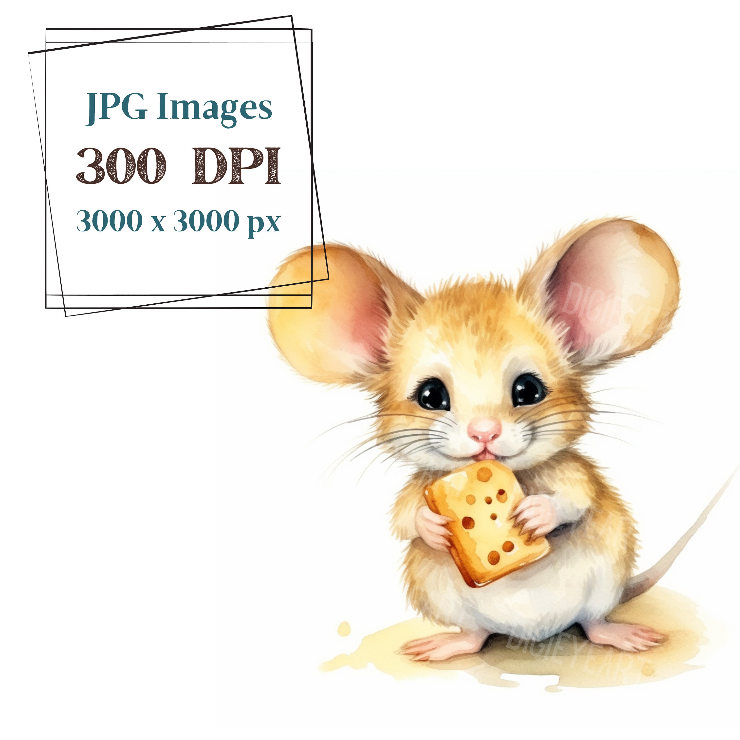 Watercolor Mouse Clipart Mouse Clip Art Little Mouse Jpg - Etsy