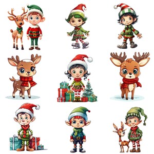 Christmas Elf Clipart, Cute Elves Clip Art Png, Christmas Image, CU ...