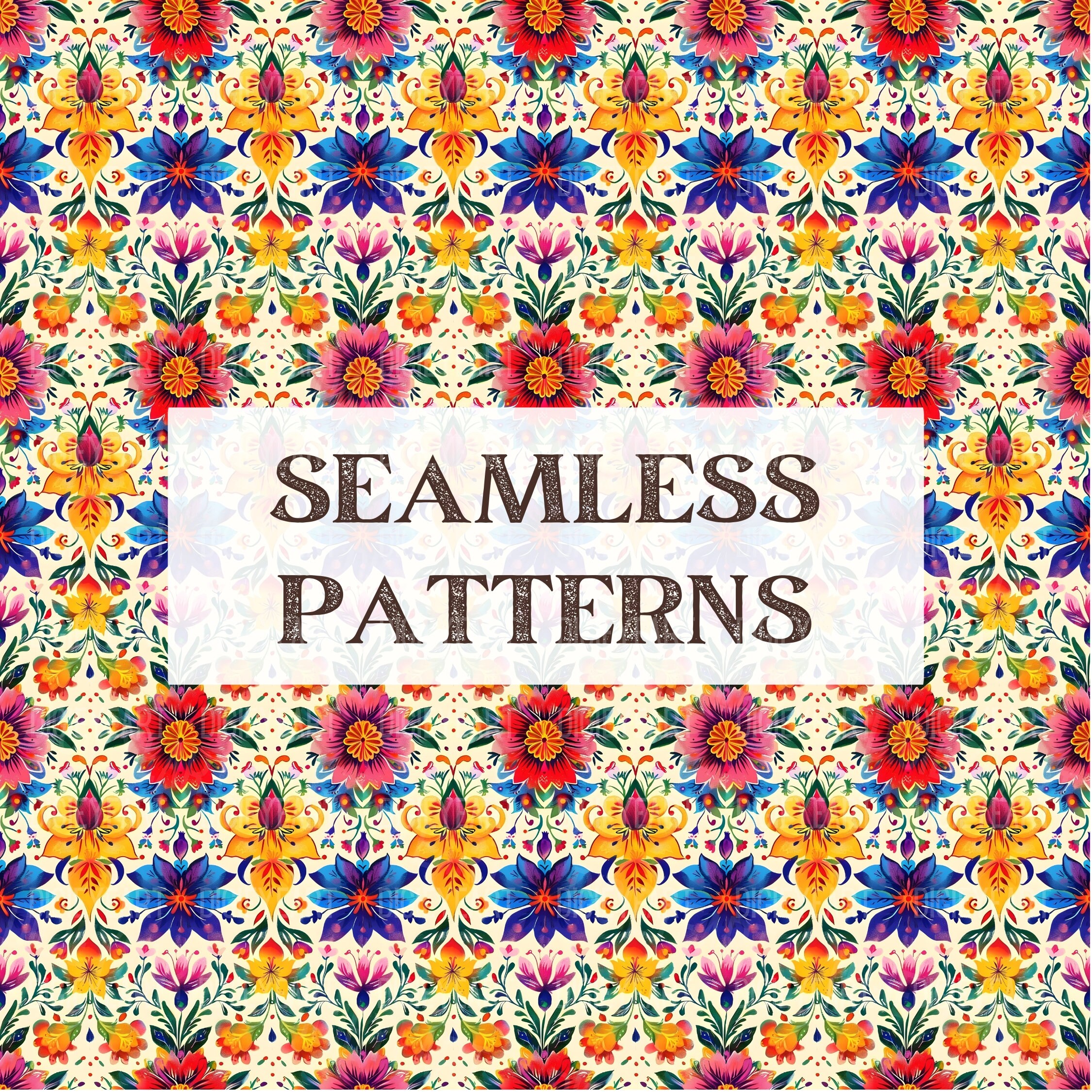 Seamless Mexican Pattern Digital Paper, Etnic Style Digital Papers ...
