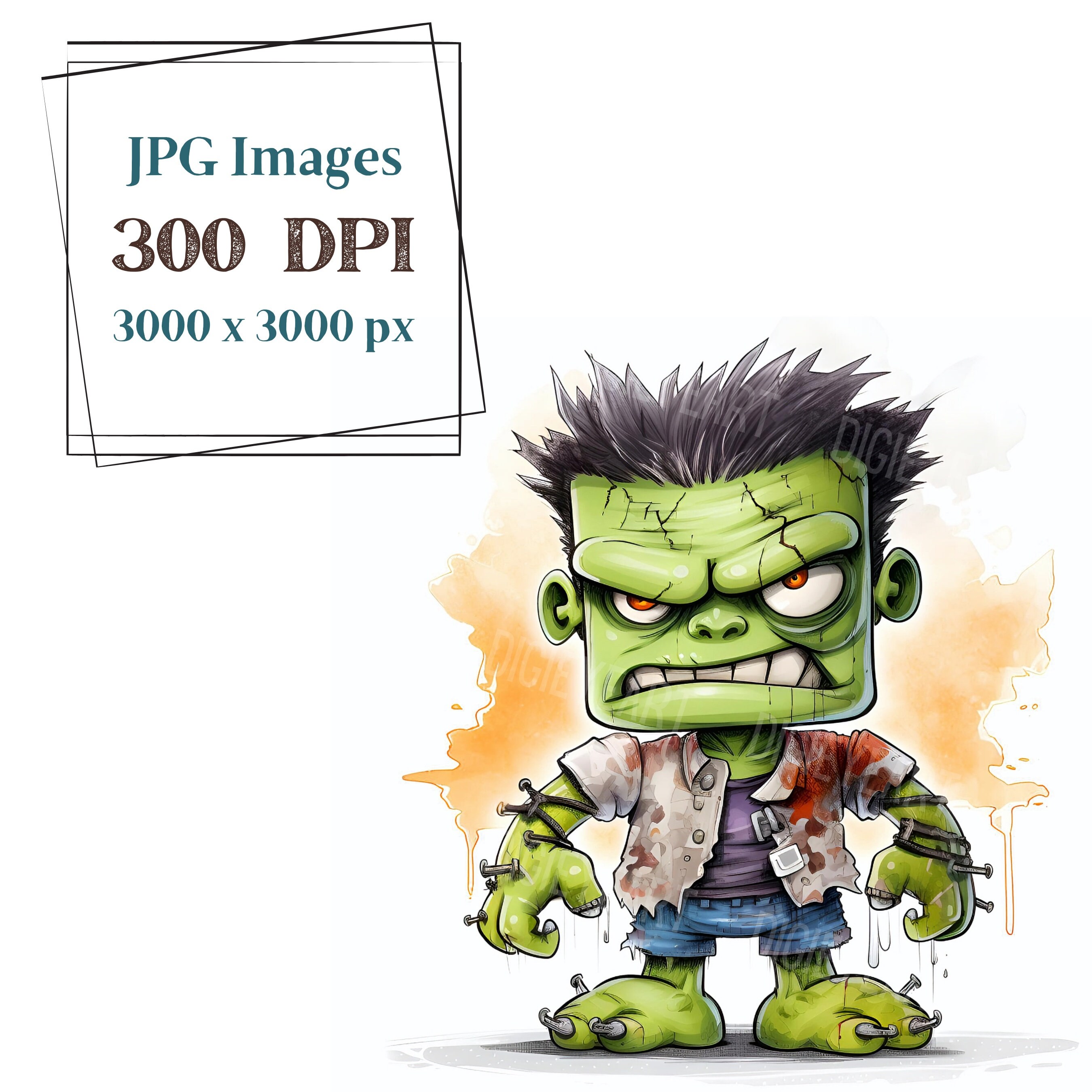 Frankenstein's Monster Clipart Halloween Clip Art - Etsy