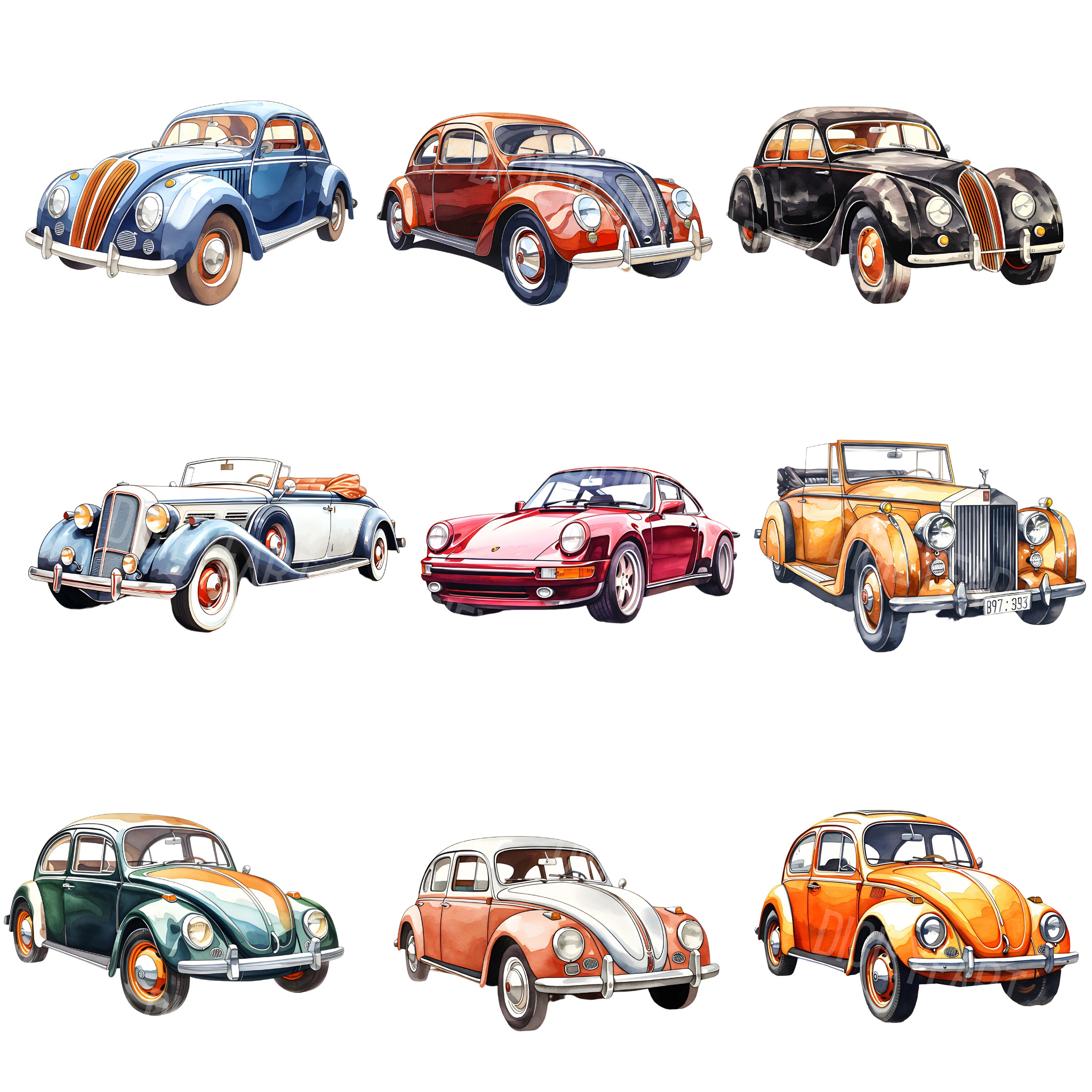 Vintage Car Clipart Retro Cars Art Png Antique Auto Image - Etsy Australia