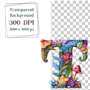 Whimsical Alphabet Clipart, Letters CU Clip Art, Funny Initials PNG ...