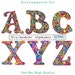 Psyhodelic Alphabet Clipart, Letters CU Clip Art, Vivid Initials PNG ...