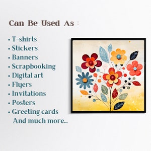 Whimsical Flowers Clipart, Quirky Flower Clip Art, Whimsical Elements ...