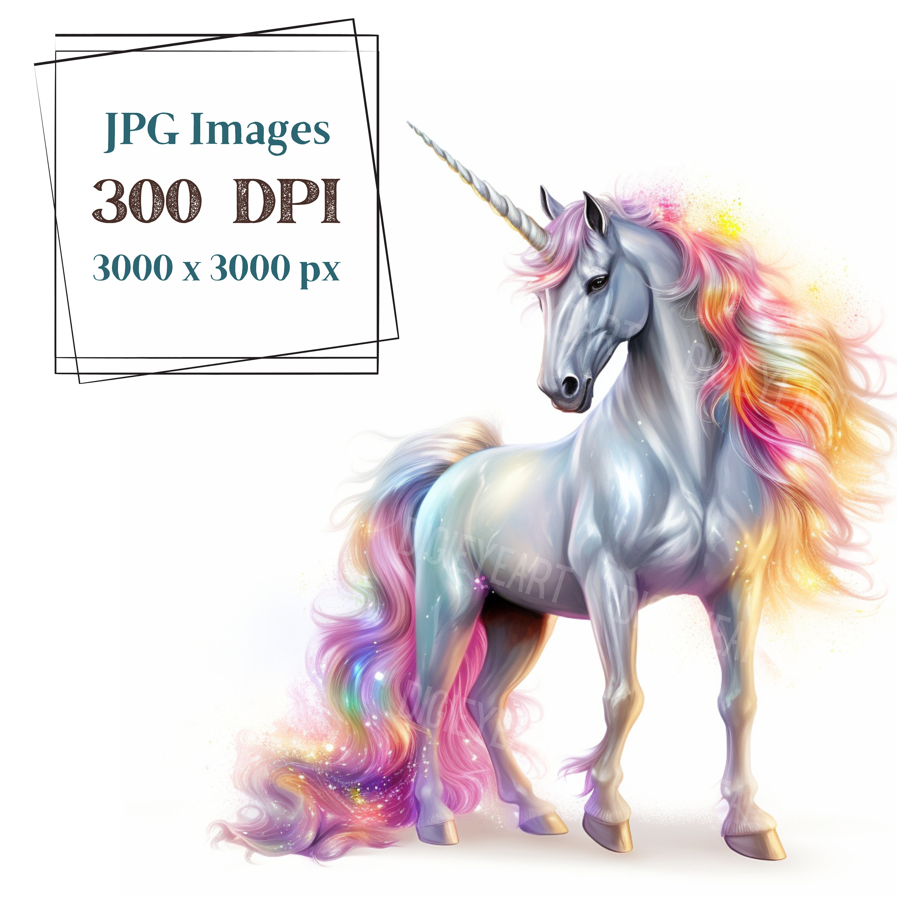 Magic Unicorn Clipart Unicorns Clip Art Horse Jpg Fantasy - Etsy