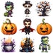 Cute Halloween Monsters Clipart, Halloween Clip Art, Spooky Image ...