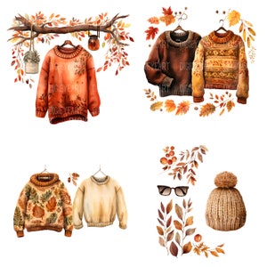 Fall Sweater Clipart, Autumn Sweater Clip Art, Composite Elements Png ...