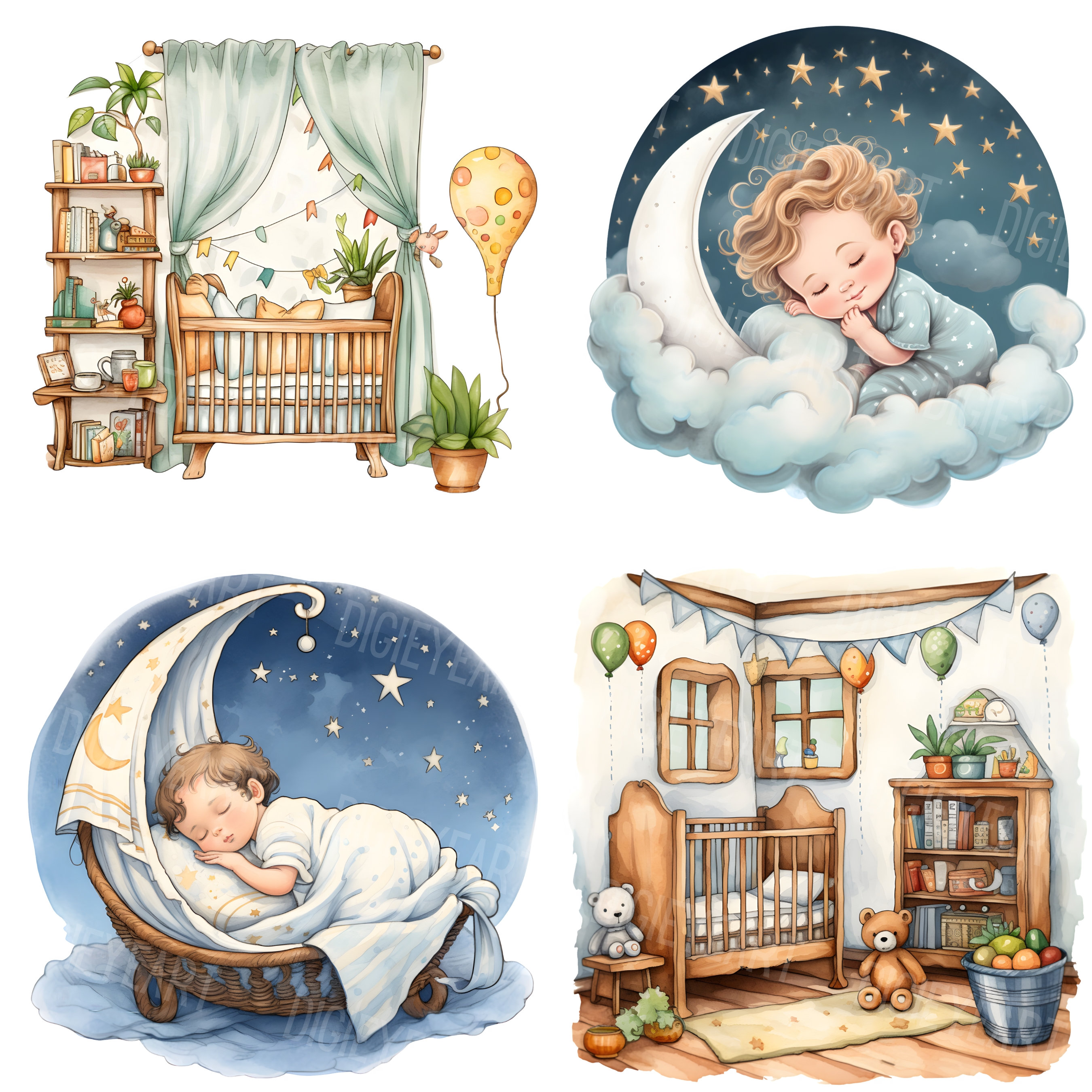 Newborn Baby Clipart Cute Babies Art Png Children Image - Etsy