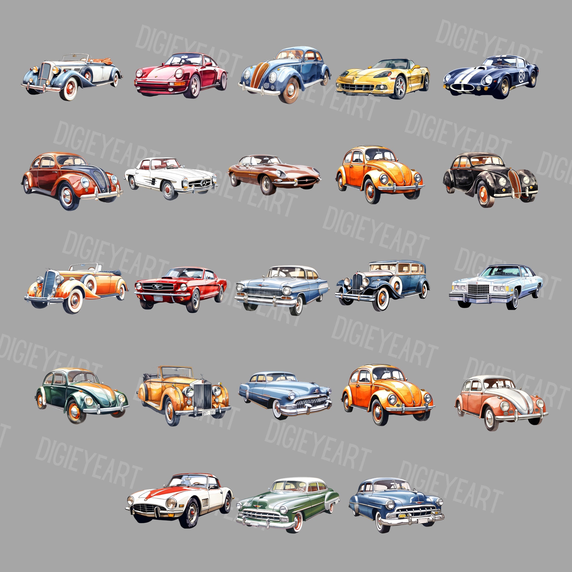 Vintage Car Clipart Retro Cars Art Png Antique Auto Image - Etsy Australia
