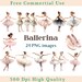 Watercolor Ballerina Clipart, Ballet Girls Clip Art, Dance Jpg ...