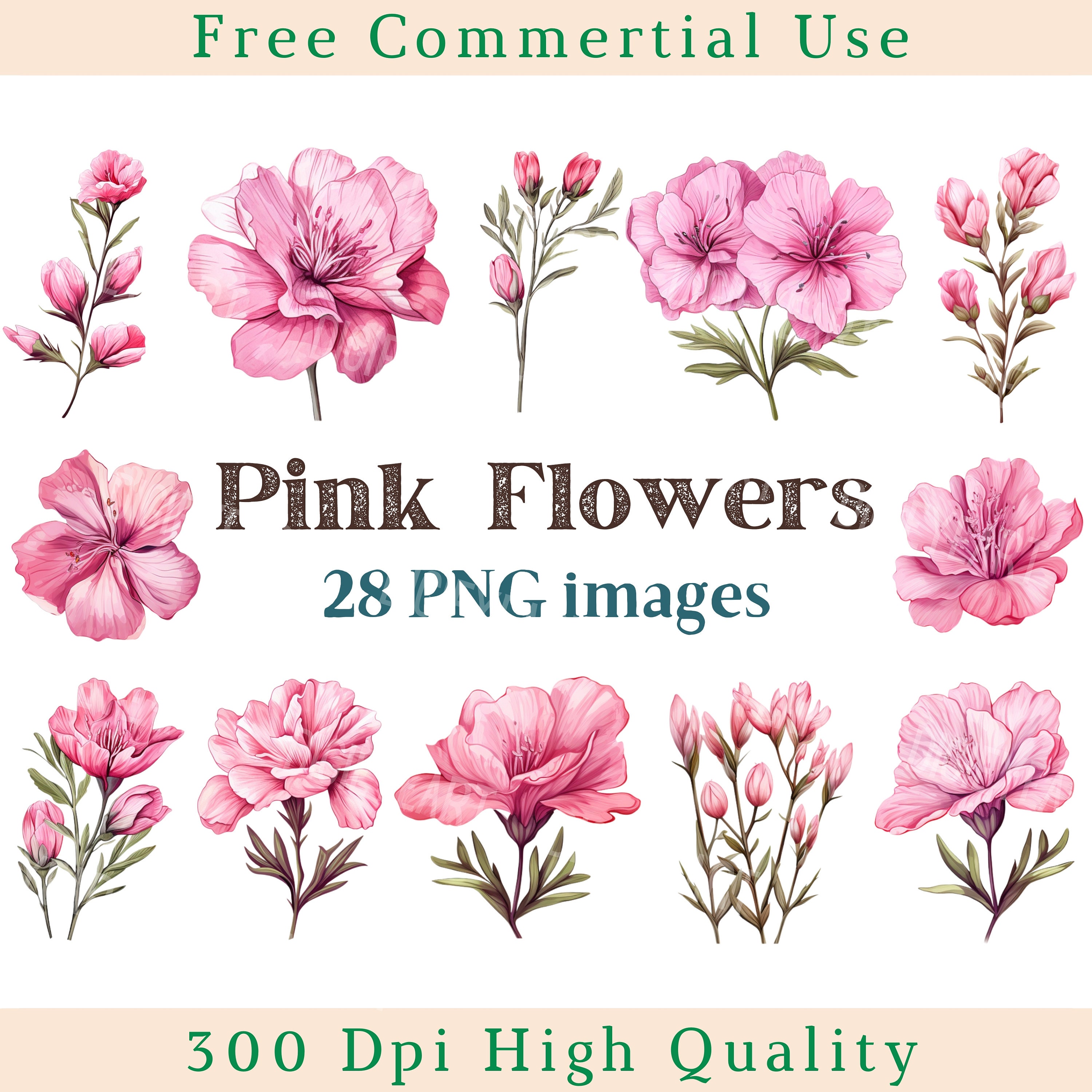 Clipart Pink Flowers Blossom Pink Flowers Clip Art PNG