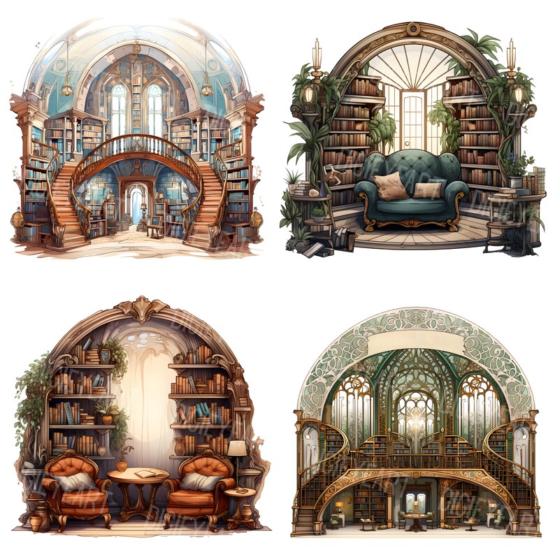 Magic Library Clipart, Reading Corner Clip Art Png, Books Image ...