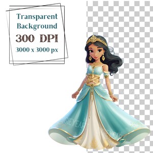 Cute Little Princess Clipart, Princess Art Png, Fairy Image, Commertial ...