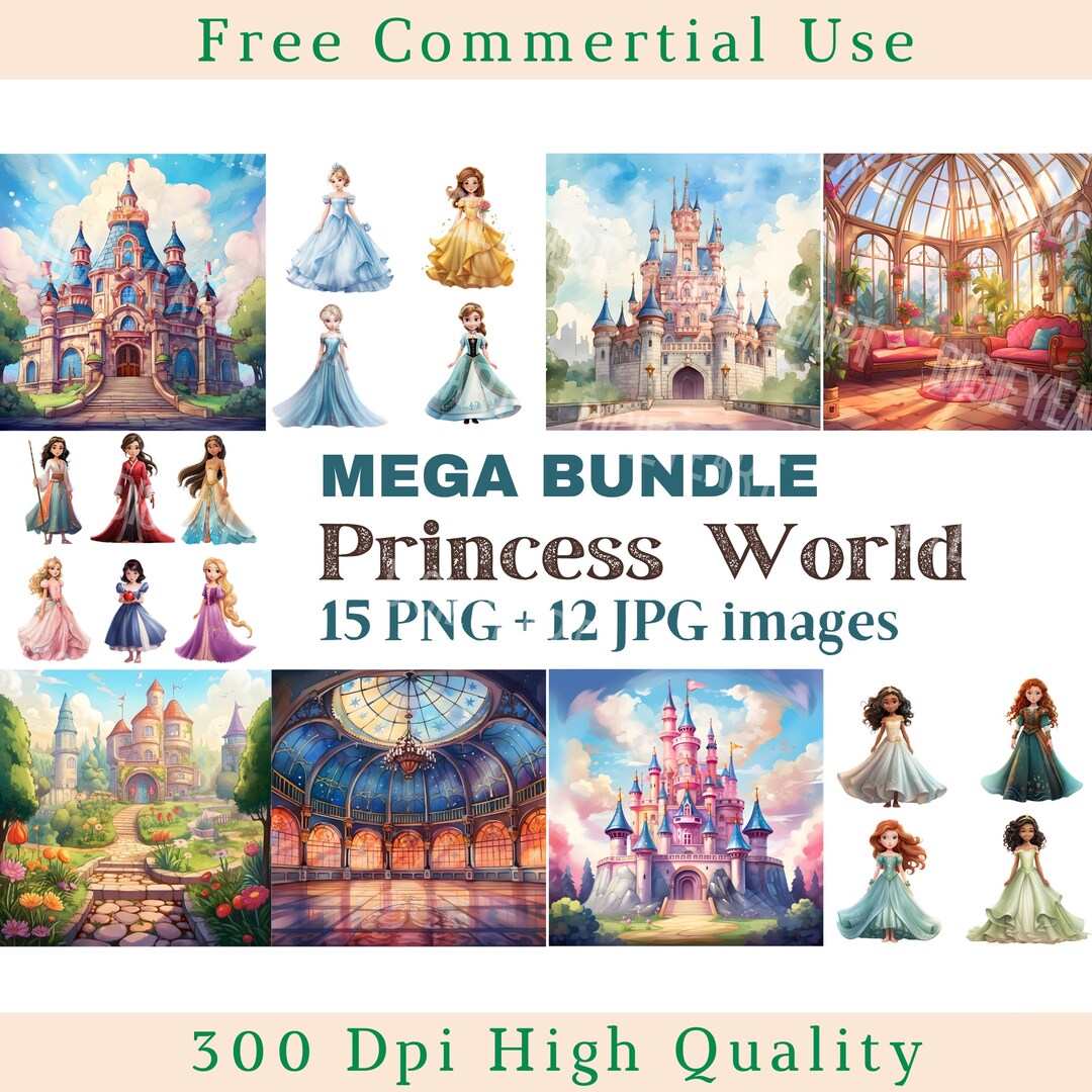 Princess Fairy Word Clipart, Princess World Clip Art, Magic Places Jpg ...