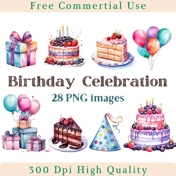 Birthday Clip Art - Etsy