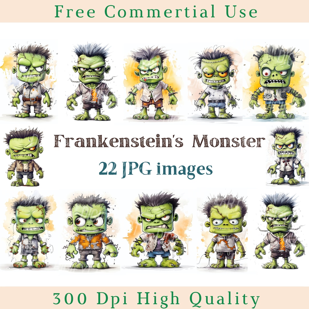 Frankenstein's Monster Clipart, Halloween Clip Art, Monster Jpg, Spooky ...