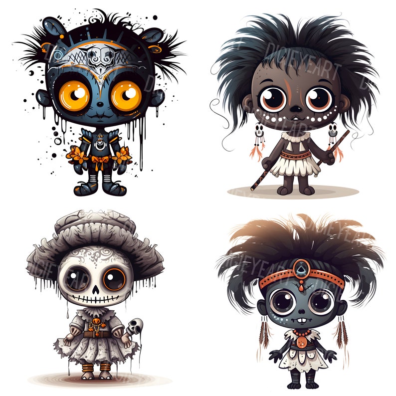 Cute Voodoo Dolls Clipart, Halloween Voodoo Clip Art Png, Spooky Image ...
