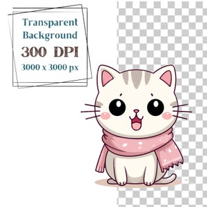 Kawaii Cute Cats Clipart, Kawaii Cat Clip Art, Lovely Kitties Png ...