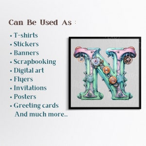 Pastel Steampunk Alphabet Clipart, Letters Clip Art, Initials PNG ...