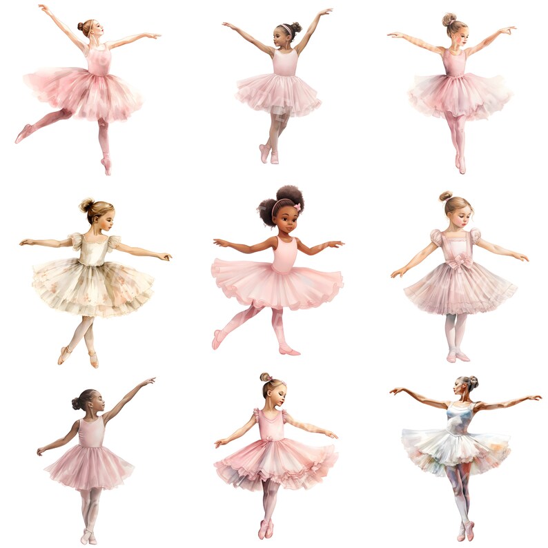 Watercolor Ballerina Clipart, Ballet Girls Clip Art, Dance Jpg ...