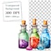 Potion Bottle Clipart, Potion Bottles Clip Art, Halloween Poison Image ...