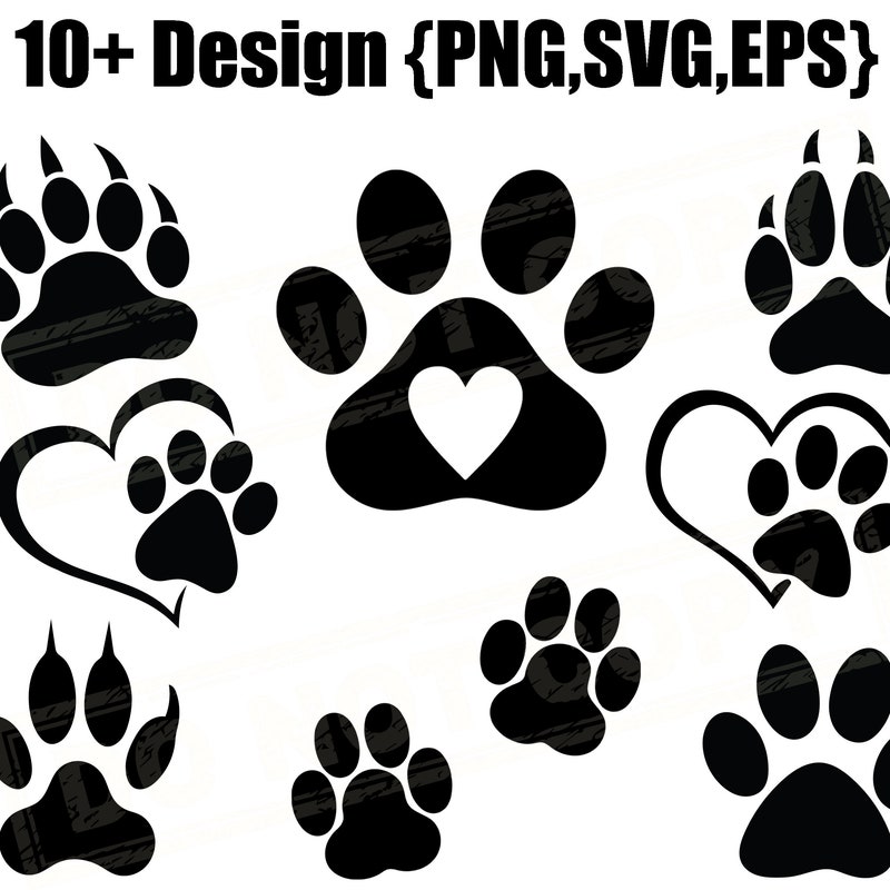 Dog Paw Svg - Etsy