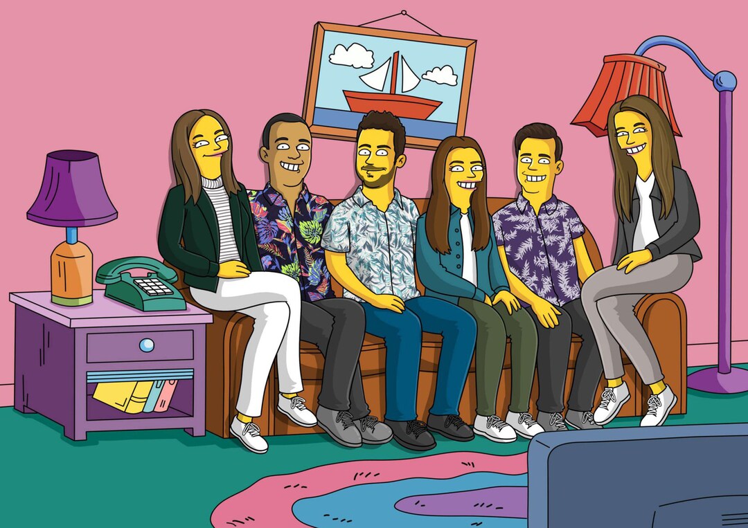 Personalized Simpsons Family Portrait, Personalized Simpsons Portrait ...
