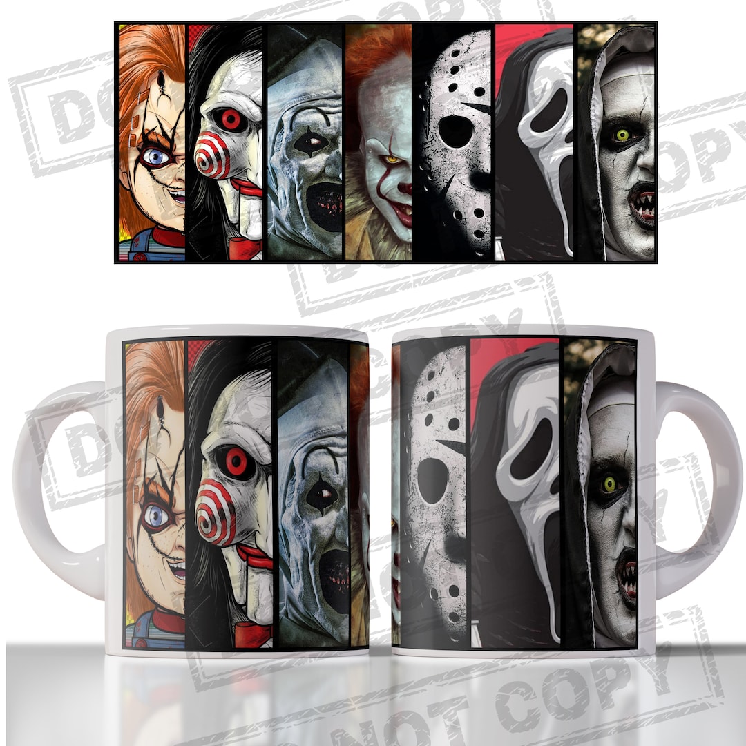 Horror 11oz Mug Sublimation Design Mug Template Sublimate Mug Png ...