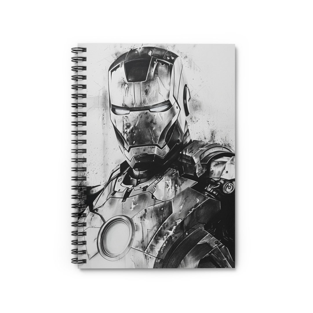Spiral Notebook Ruled Line Iron Man Marvel - Etsy