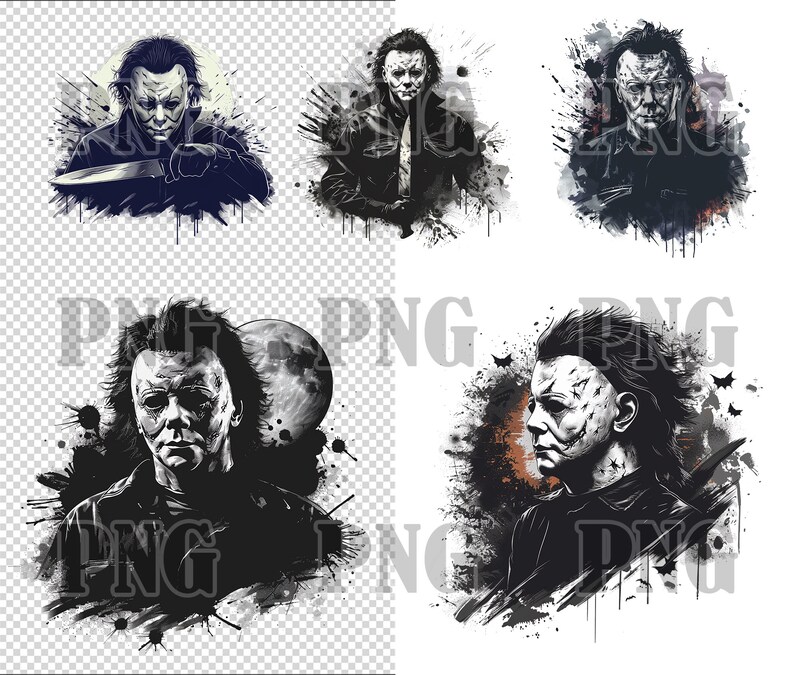 32 Files Horror Characters PNG, Horror Movies PNG, Horror Bundle PNG ...
